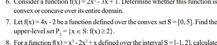 Solved convex or concave over its entire domain.7. ﻿Let | Chegg.com