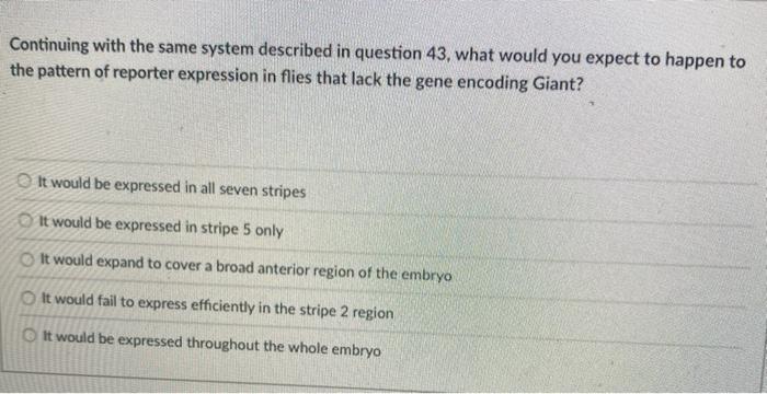 Solved Expression of the Even-skipped (Eve) gene in early | Chegg.com