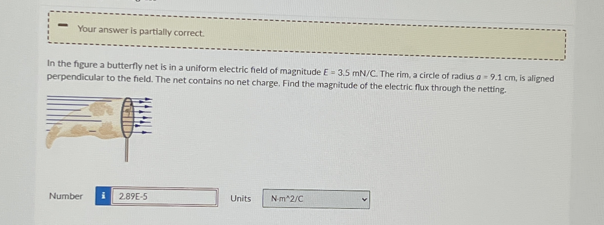 Solved In the figure a butterfly net is in a uniform | Chegg.com