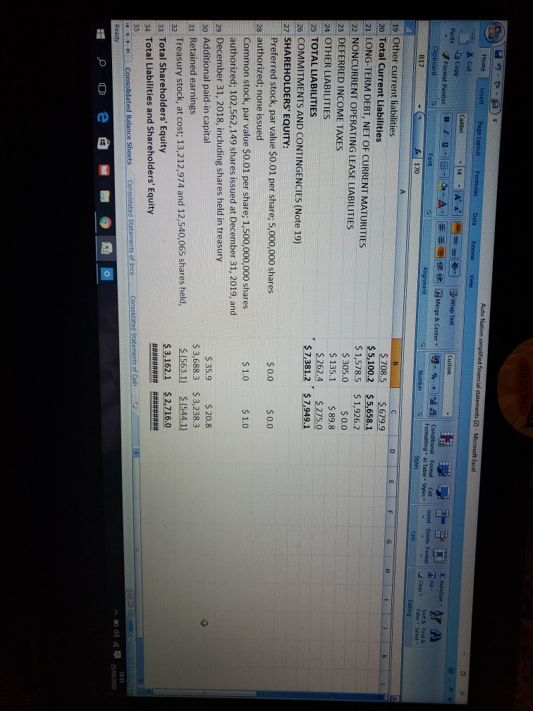 Common Size Income Statement Prepare a spreadsheet | Chegg.com
