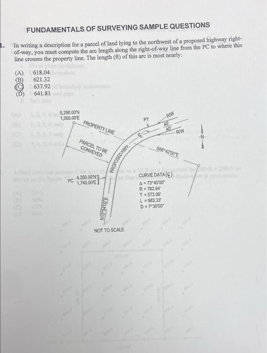 Solved FUNDAMENTALS OF SURVEYING SAMPLE QUESTIONS 1. in | Chegg.com