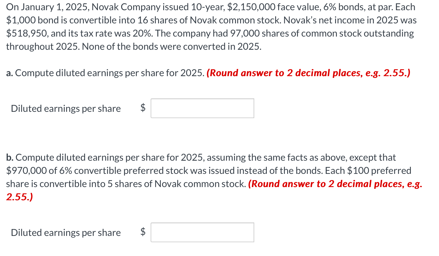 Solved On January 1, 2025, ﻿Novak Company issued 10 -year, | Chegg.com