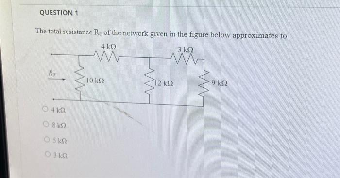Solved The total resistance \\( \\mathrm{R}_{\\mathrm{T}} | Chegg.com