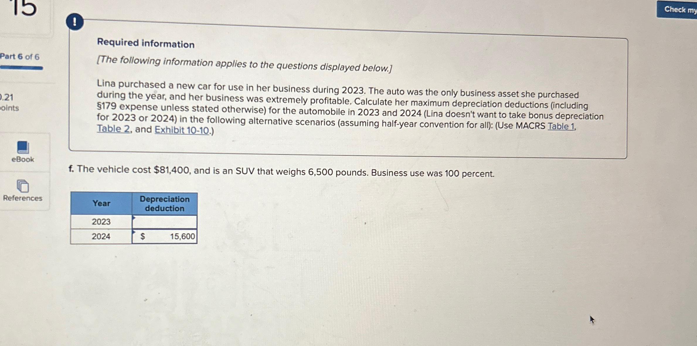 Solved !Check myRequired information[The following | Chegg.com
