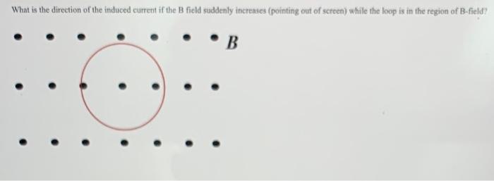 Solved What is the direction of the induced current if the B | Chegg.com