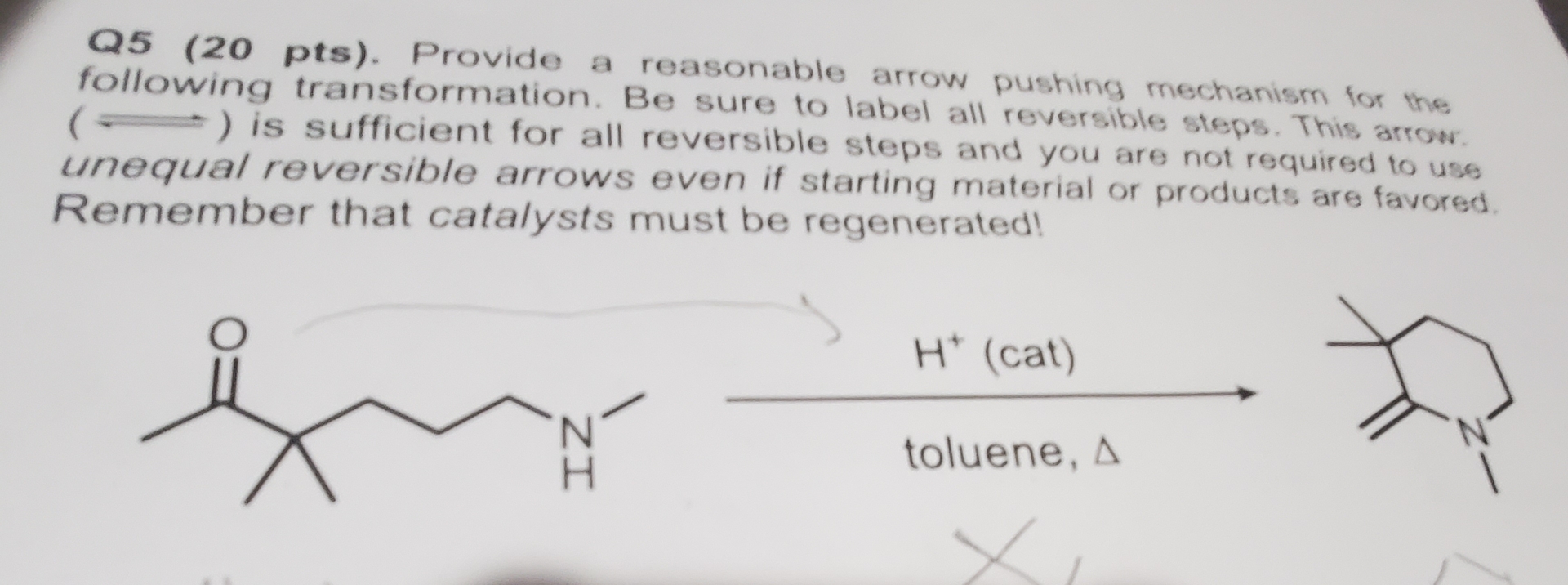 Solved Q5 (20 ﻿pts). ﻿Provide a reasonable arrow pushing | Chegg.com