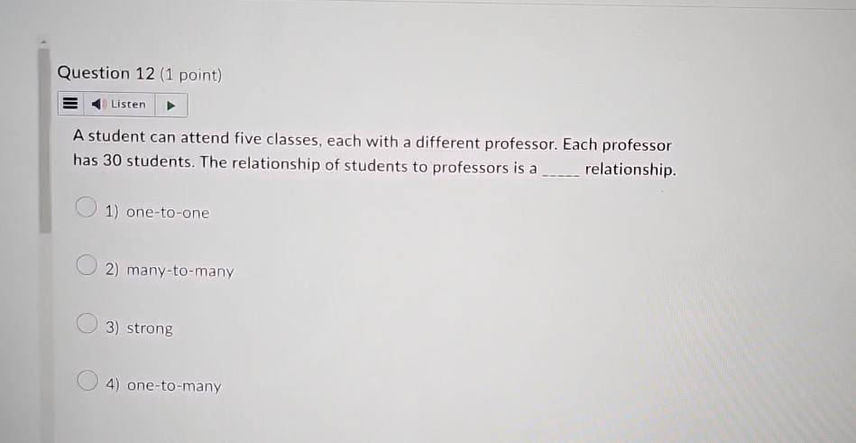 Solved Question 12 (1 ﻿point)A student can attend five | Chegg.com