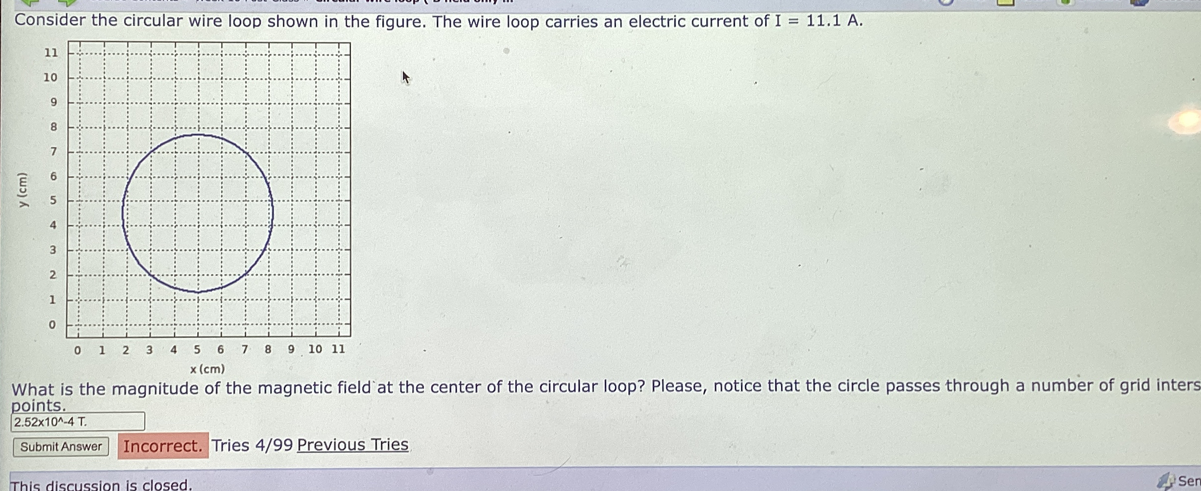 Solved Consider the circular wire loop shown in the figure. | Chegg.com