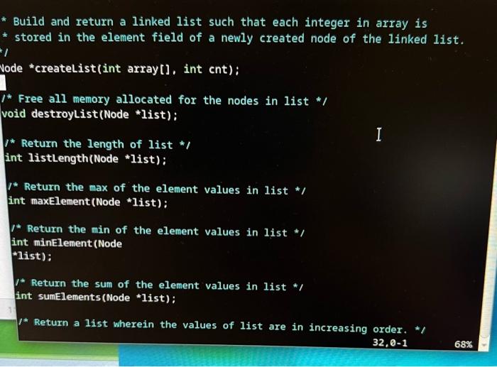 Solved Structure and type defintion for a node in a singly | Chegg.com