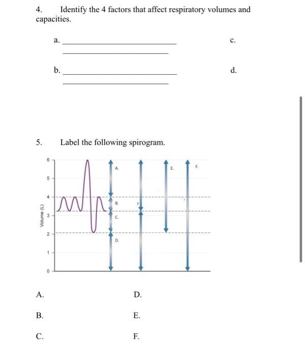 4. Identify the 4 factors that affect respiratory | Chegg.com