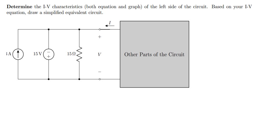 Solved Give detail solutionDetermine the I-V characteristics | Chegg.com