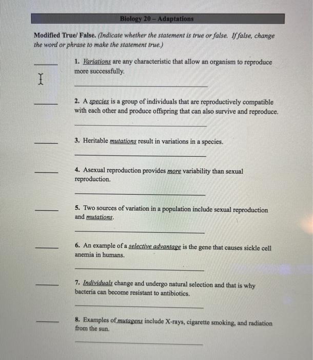 Solved Modified True/False Section Determine whether the | Chegg.com