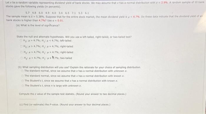 Solved Let x be a random variable representing dividend | Chegg.com