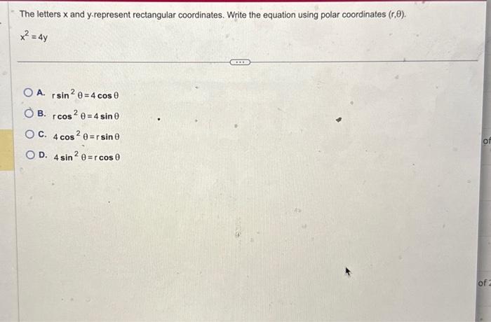 Solved The letters x and y.represent rectangular | Chegg.com