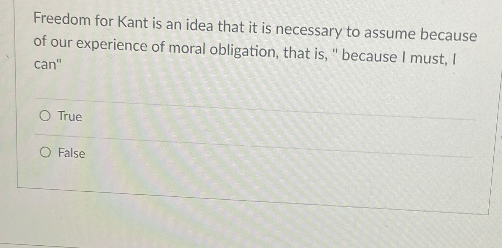 Solved Freedom for Kant is an idea that it is necessary to | Chegg.com