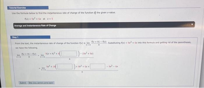 Solved Use the formula below to find the instantaneous rate | Chegg.com