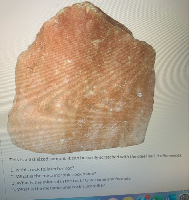 Solved This is a fist sized sample. It can be easily | Chegg.com