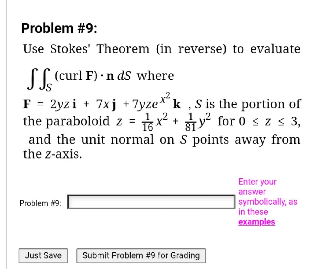 Solved Problem #9: Use Stokes' Theorem (in reverse) to | Chegg.com