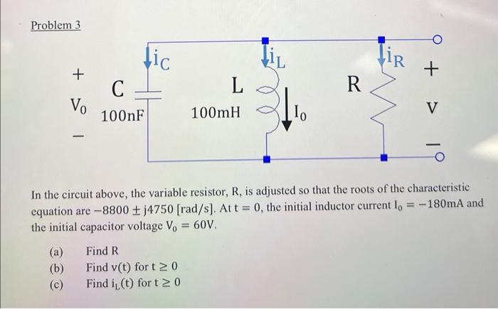 Solved Prol ∗ In the circuit above, the variable resistor, | Chegg.com