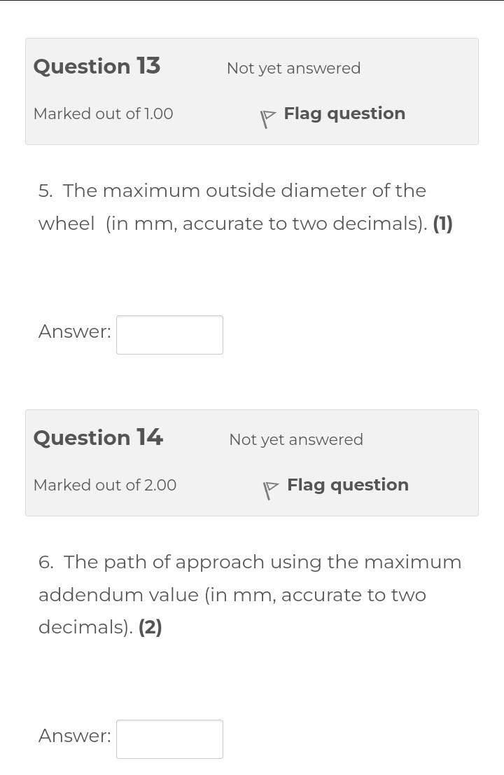 Solved Two standard meshing gears (addendum = m=1/P) are to | Chegg.com