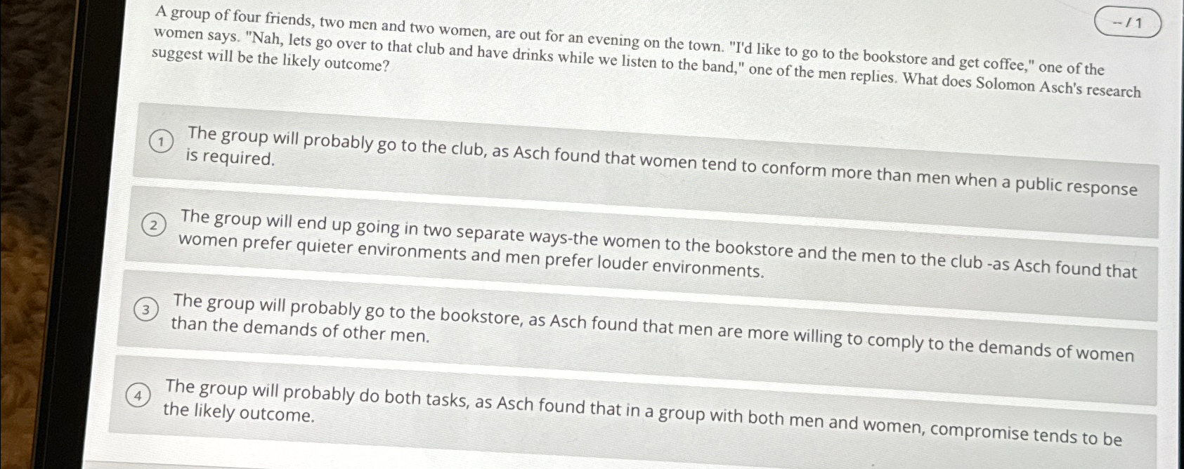 Solved A group of four friends, two men and two women, are | Chegg.com