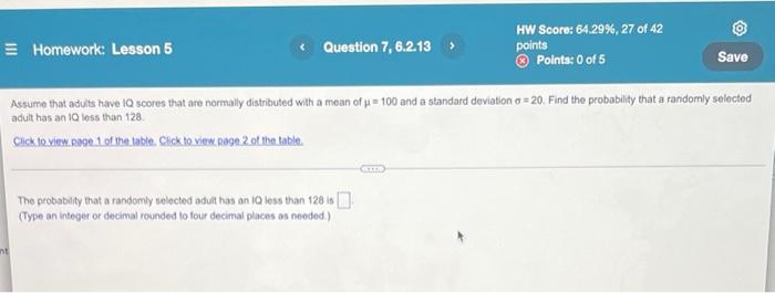 Solved Homework: Lesson 5 Question 7, 6.2.13 HW Score: | Chegg.com