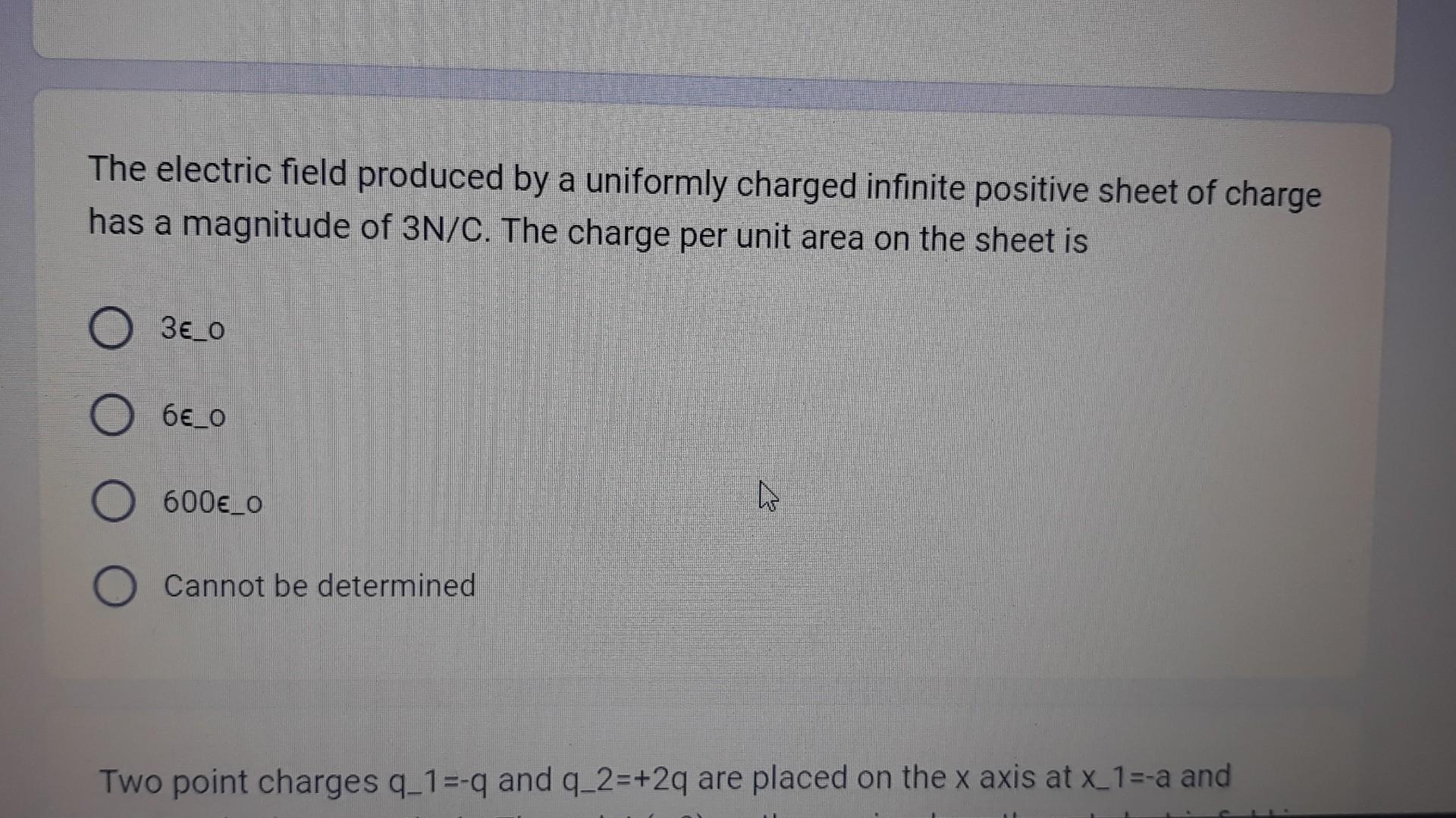 Solved The electric field produced by a uniformly charged | Chegg.com