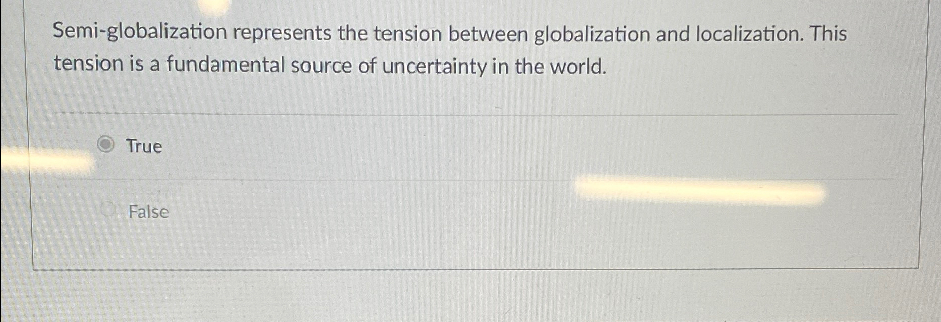 Solved Semi-globalization represents the tension between | Chegg.com