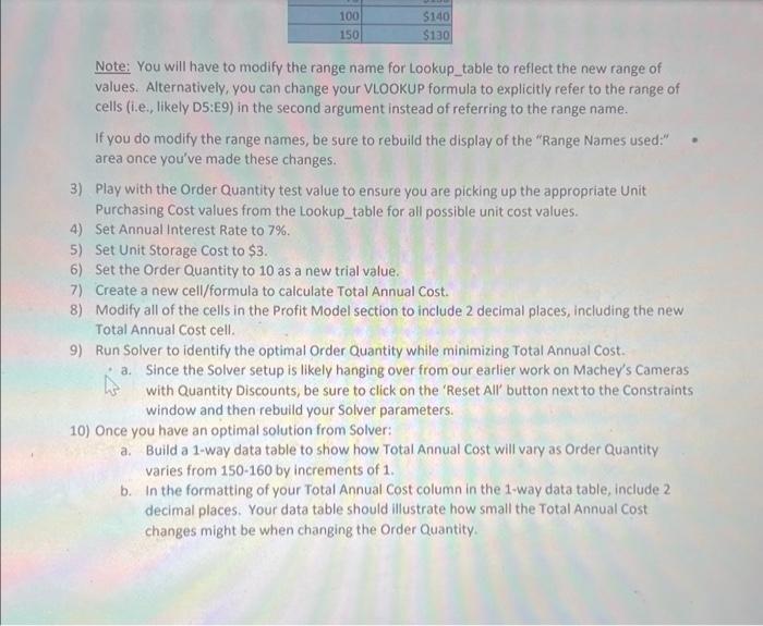 Solved Using your results from Macheys Cameros with Quantity | Chegg.com