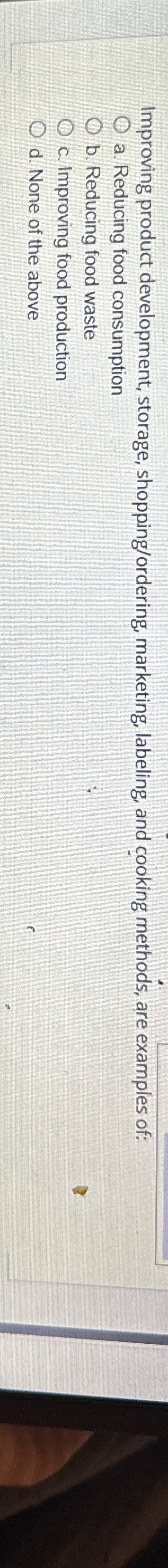 Solved Improving product development, storage, | Chegg.com