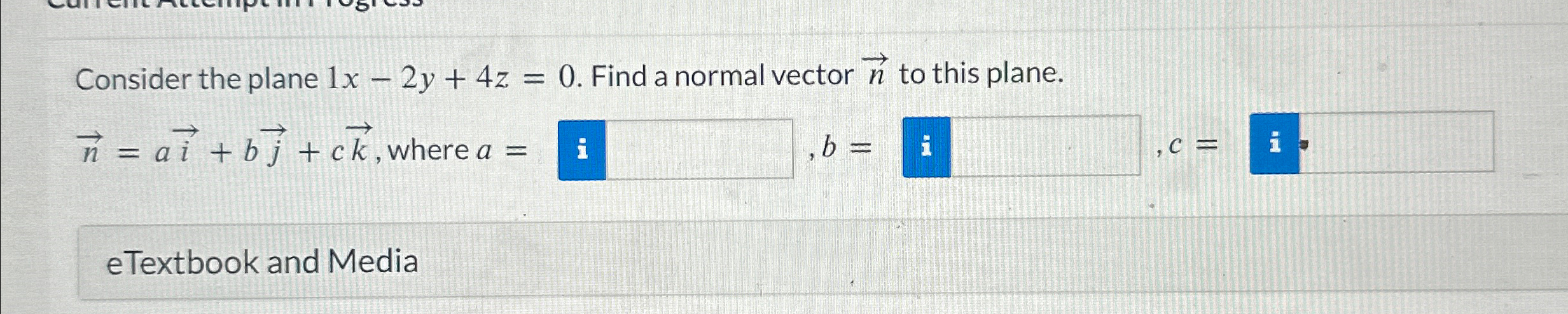 Solved Consider the plane 1x-2y+4z=0. ﻿Find a normal vector | Chegg.com