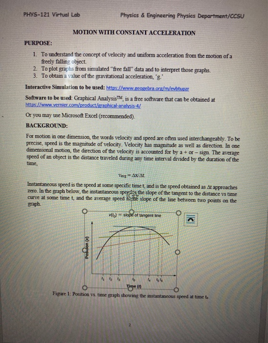 PHYS-121 Virtual Lab Physics & Engineering Physics | Chegg.com