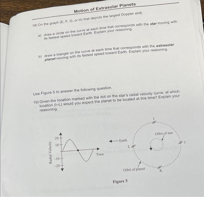 Solved Motion of Extrasolar Planets Figure 3. Use these | Chegg.com