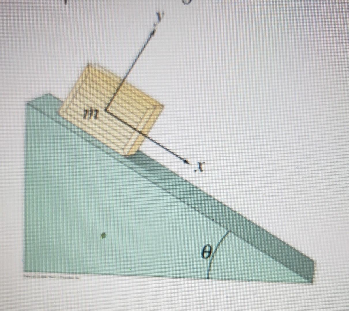Solved The following figure shows a box sliding down an | Chegg.com