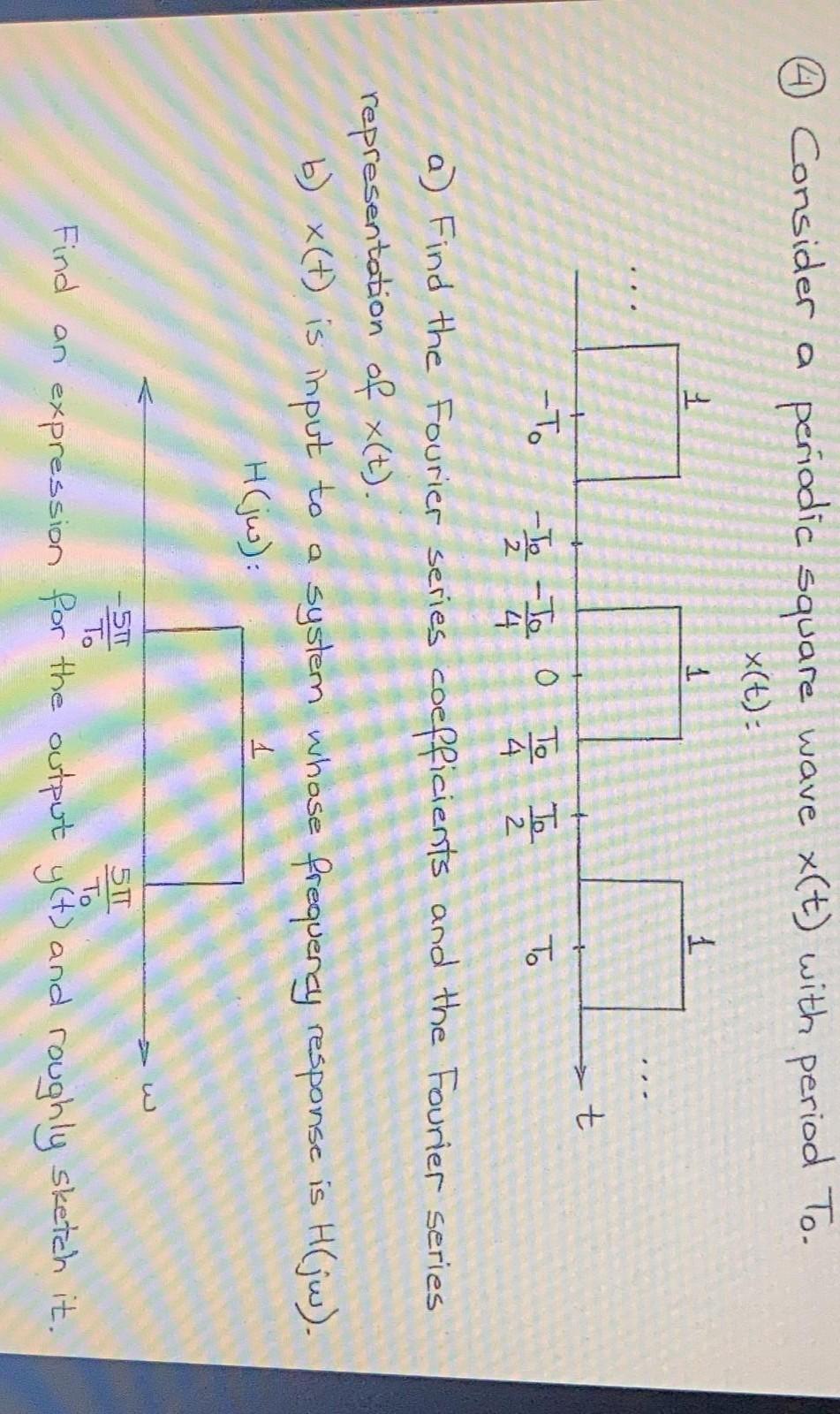 Solved 7 a Consider a periodic square wave x(t) with period | Chegg.com