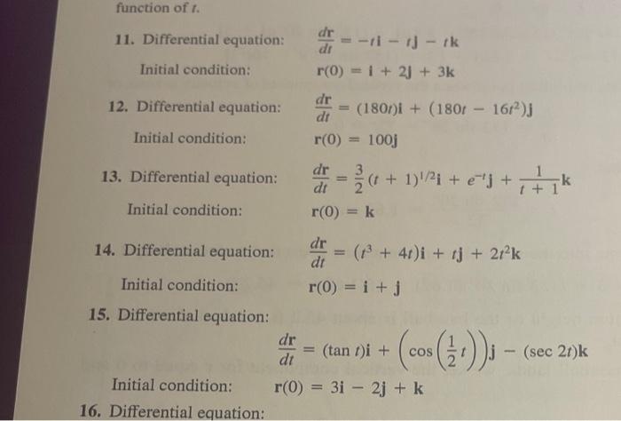 Solved Integrating Vector-Valued Functions Evaluate the | Chegg.com