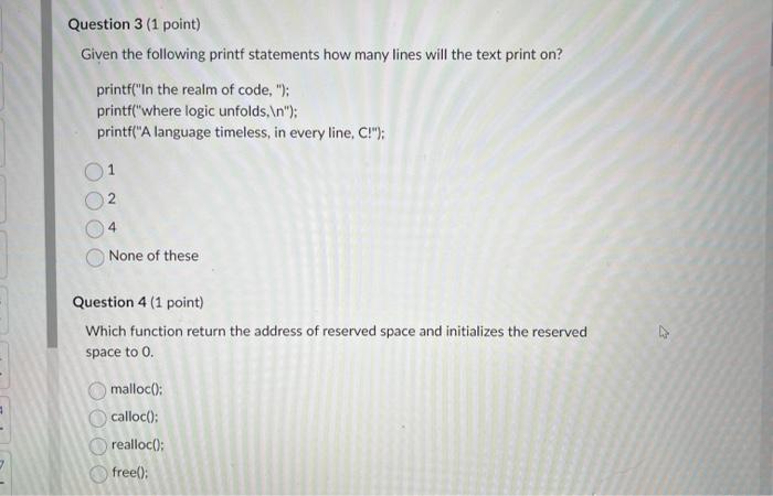 Solved Which header files are needed for the following | Chegg.com