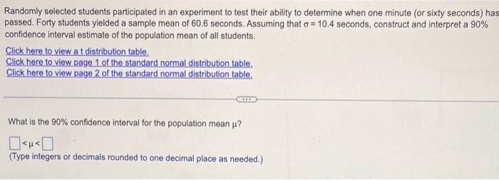 Solved Randomly selected students participated in an | Chegg.com