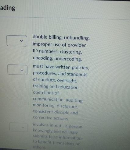 Solved double billing, unbundling,improper use of providerID | Chegg.com