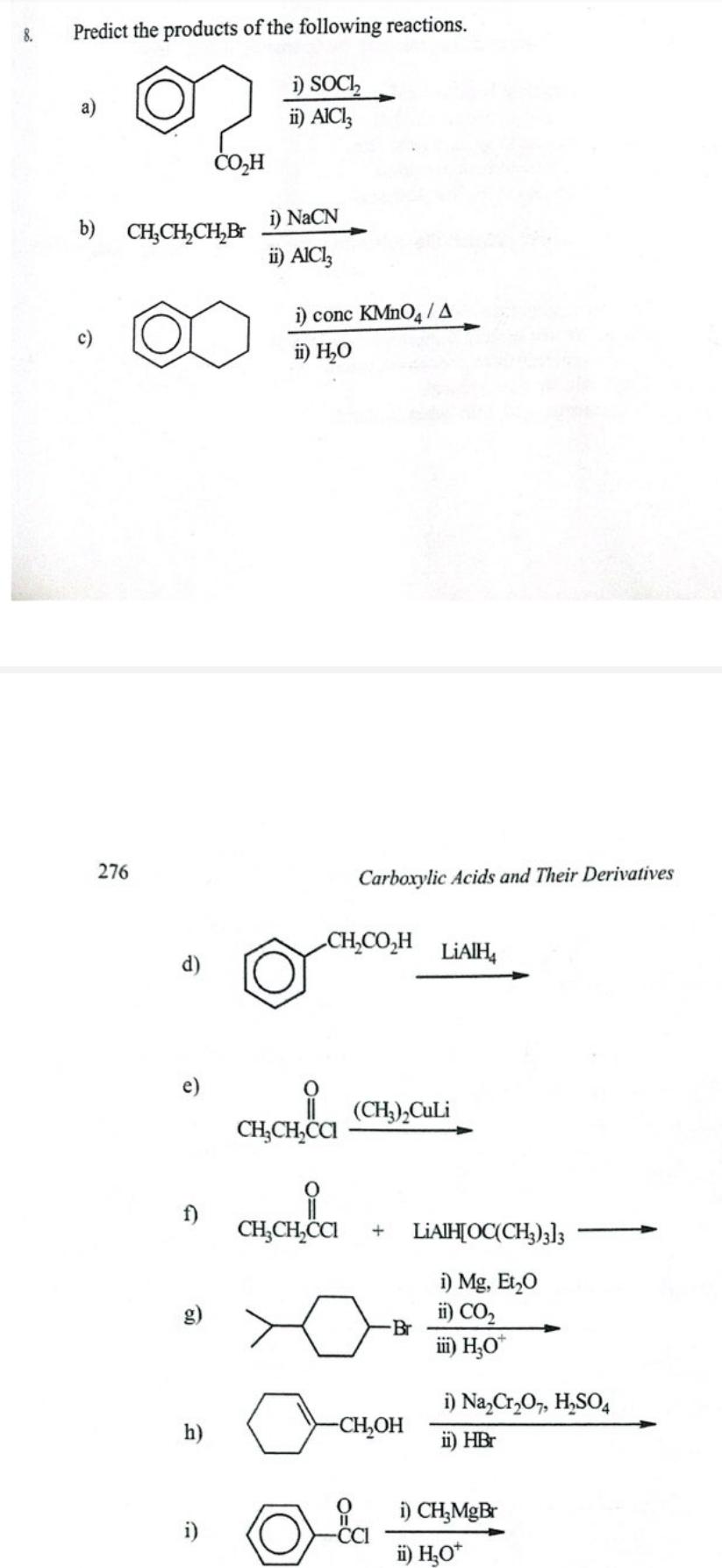 Solved Predict the products of the following | Chegg.com