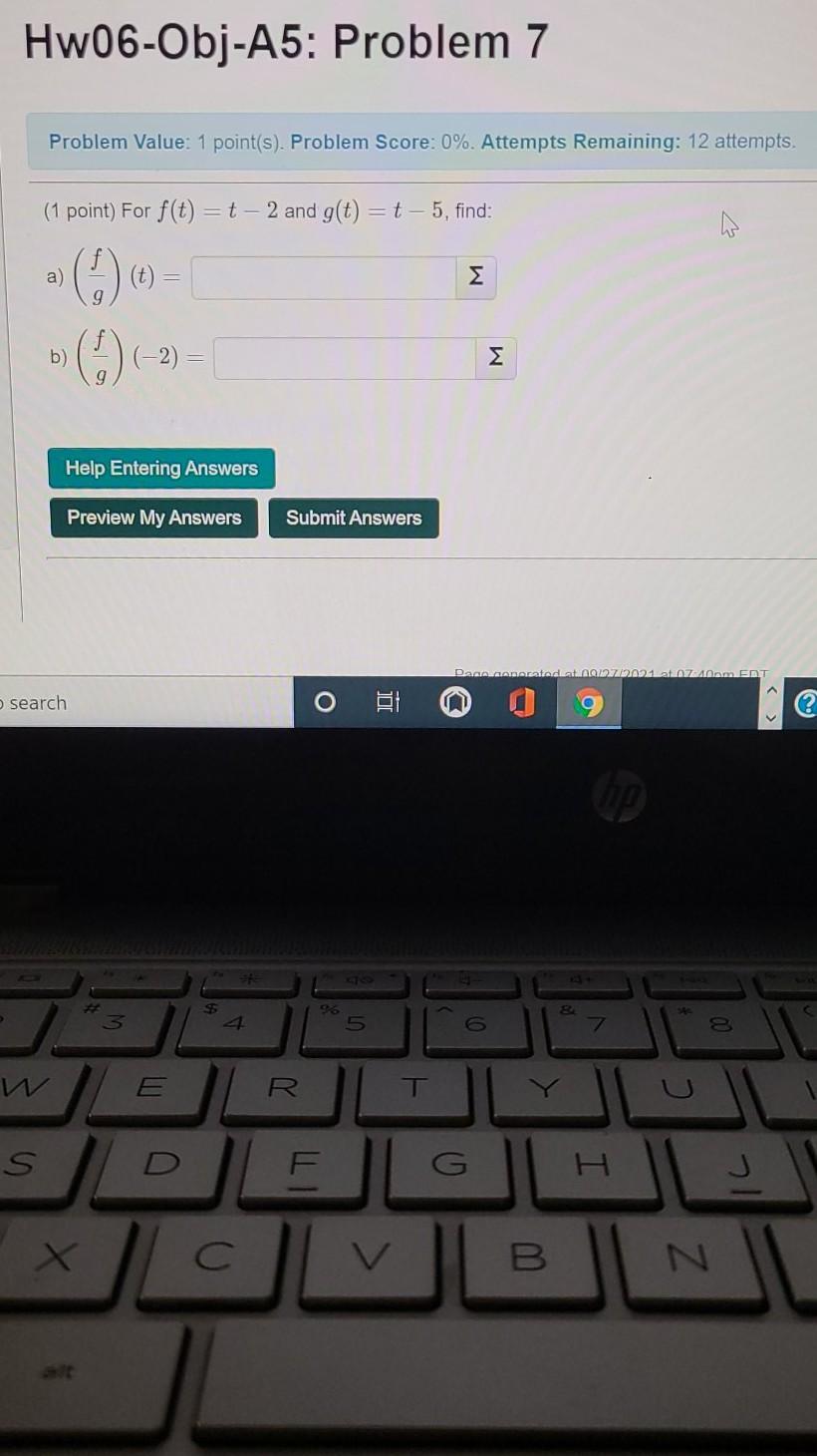 Solved Hw06-Obj-A5: Problem 7 Problem Value: 1 point(s). | Chegg.com