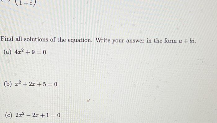 Solved Find all solutions of the equation. Write your answer | Chegg.com