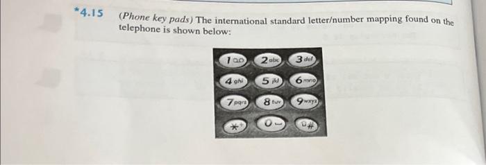 Solved 15 (Phone key pads) The international standard | Chegg.com