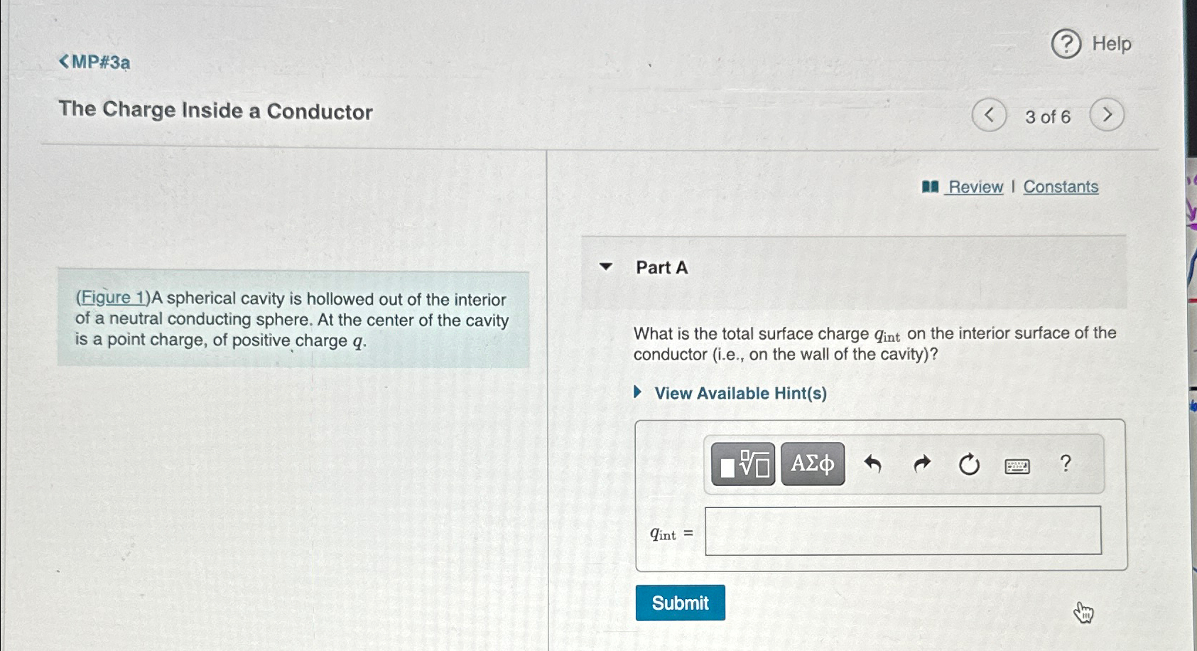 Solved qint qint =q.What is ﻿the total surface charge | Chegg.com