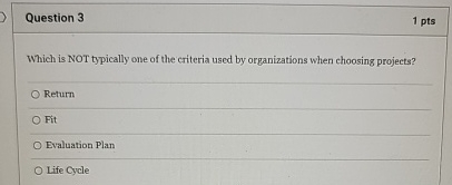 Solved Question 31 ﻿ptsWhich is NOT typically one of the | Chegg.com