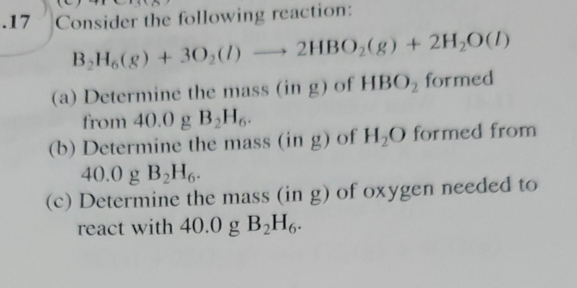 Solved Consider the following reaction: | Chegg.com