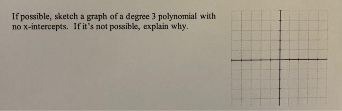 Solved If possible, sketch a graph of a degree 3 polynomial | Chegg.com