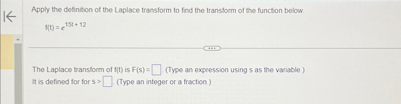 Solved Apply the definition of the Laplace transform to find | Chegg.com