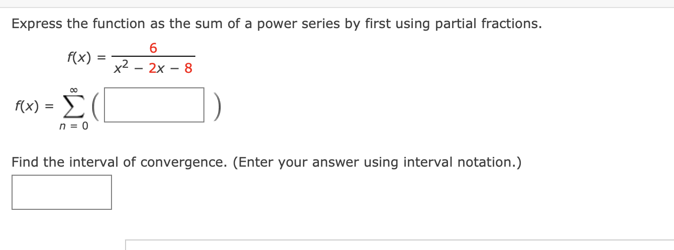 Solved Express the function as the sum of a power series by | Chegg.com