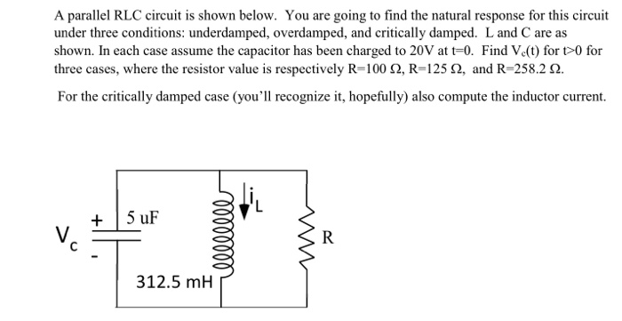 Solved A parallel RLC circuit is shown below. You are going | Chegg.com